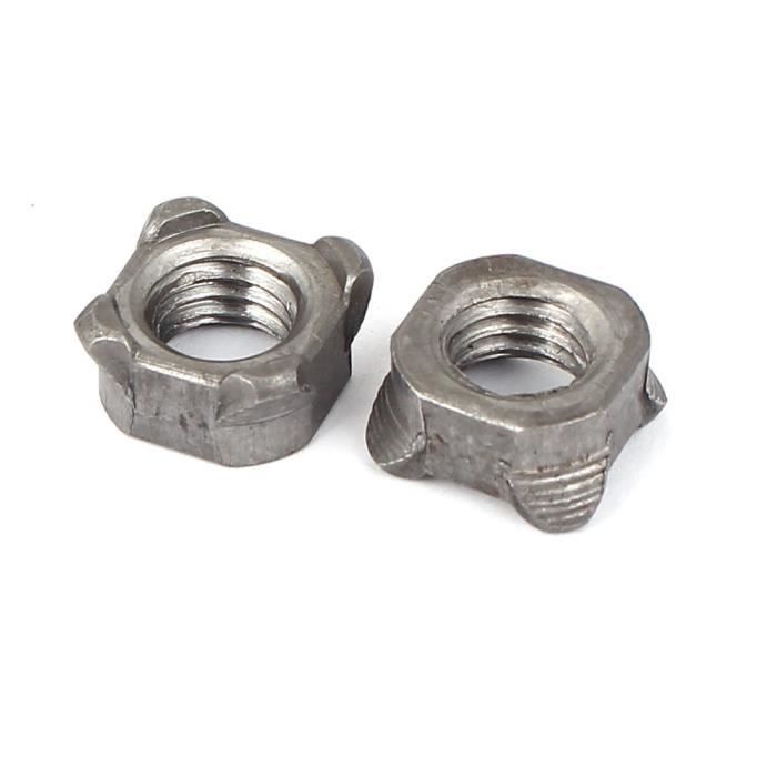 Soudez Écrous M8 Carré UNC Grossier Carbone Acier Machine Vis Gris ...