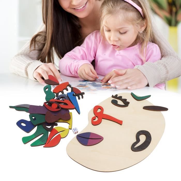 Jouet de puzzle facial - PWSHYMI - Modèle bricolage - 26 pièces - Pour ...