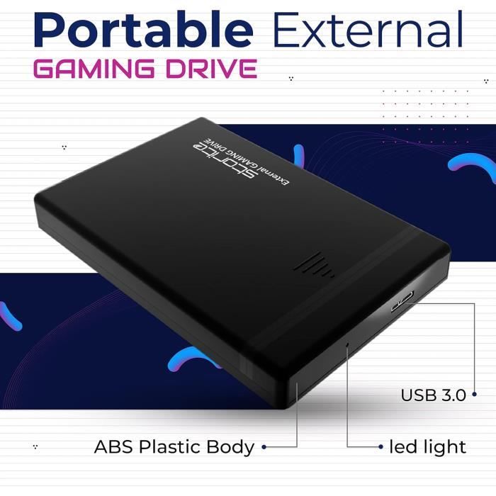 Disque Dur De Jeu Externe 2,5 "Usb 3.0 Usb Stockage Et Sauvegarde Du ...