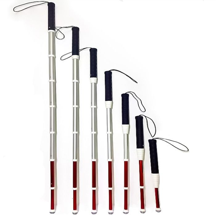 Bâton télescopique en aluminium,canne blanche pour les aveugles ...