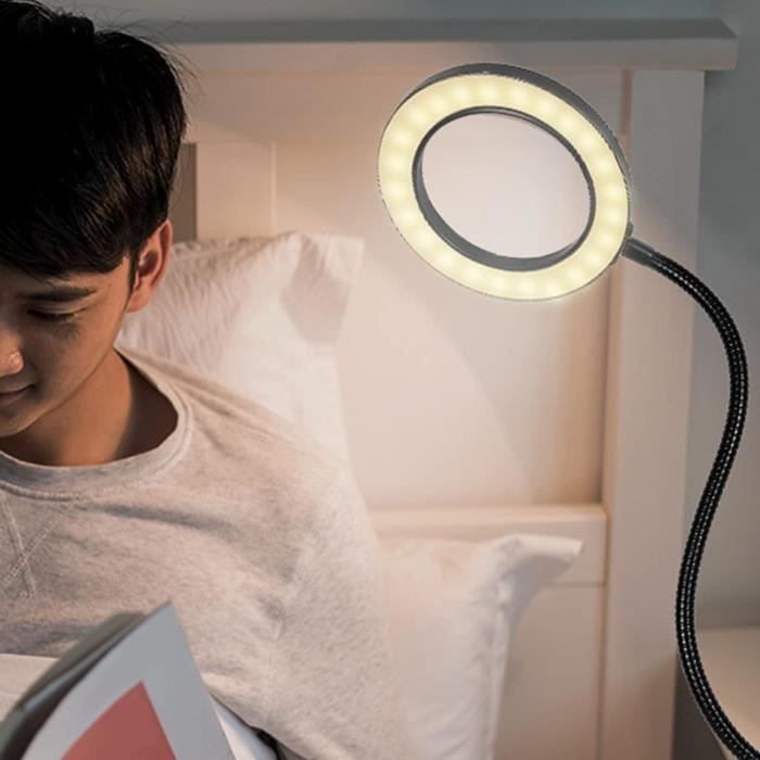 Loupe Loupe 3 Couleurs Réglage Lumière Loupe, 360 Rotation Lecture ...