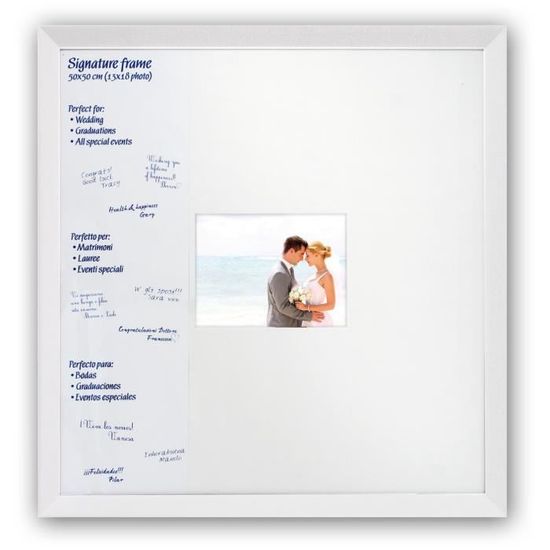 SIGNATURE Cadre photo mémo blanc - Cdiscount Maison