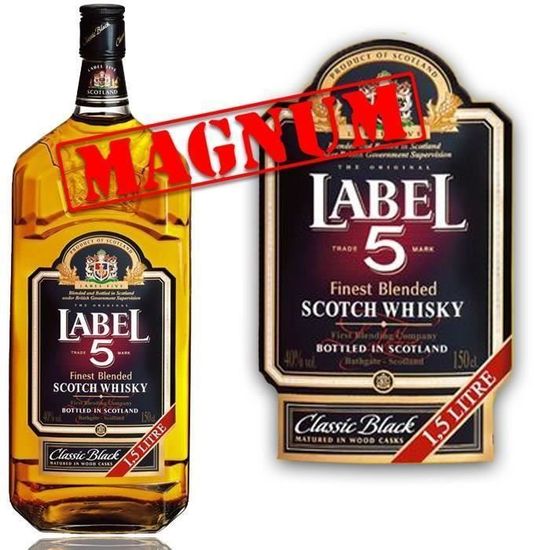 Label 5 Scotch Whisky 1,5L - Achat / Vente Label 5 Scotch Whisky 1,5L ...
