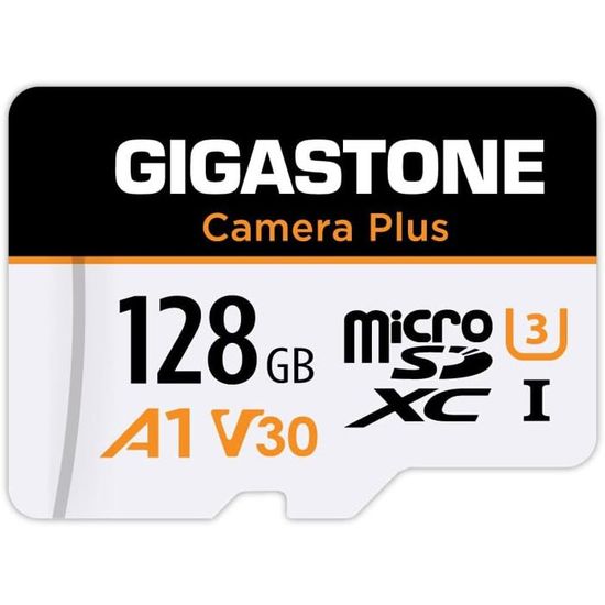 [GIGASTONE] Carte Micro SD 128Go, Camera Plus, GoPro, caméra d'action ...