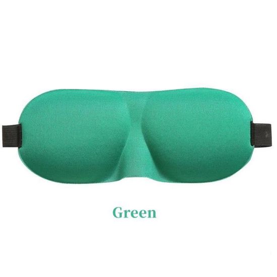 Vert - Masque de sommeil 3D, Cache-yeux, Léger, Respirant, Pour voyage
