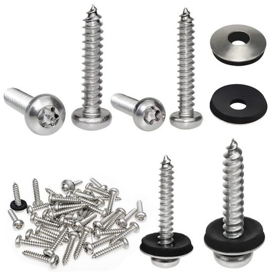 Rondelles - Vis Tôle Ondulée Étanche Acier Inoxydable M4.2 * 25mm M4.8 ...