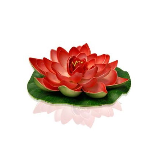 FLEUR DECORATIVE LOTUS ROUGE Rouge - Cdiscount Maison