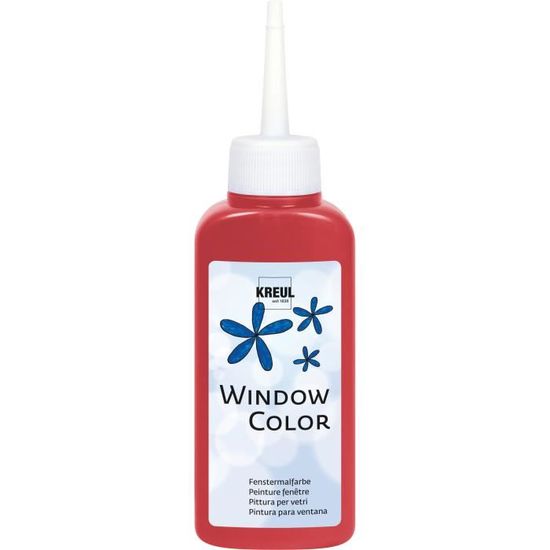 Peinture pour vitre - KREUL - Window Color - 80 ml - Rouge foncé - Pour ...
