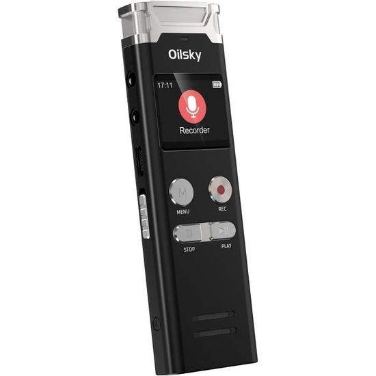 64Go Enregistreur Vocal - 1536Kbps Hd Enregistrement Activé Par La Voix Avec Réduction Du Bruit ...