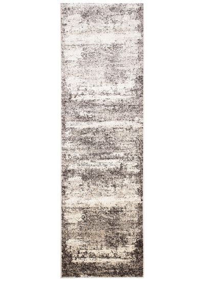 TAPISO Tapis Couloir Entrée Salon PETRA Crème Marron Foncé Moucheté ...