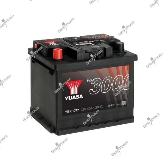 Batterie auto, voiture YBX3077 12V 45Ah 380A Yuasa SMF Battery ...