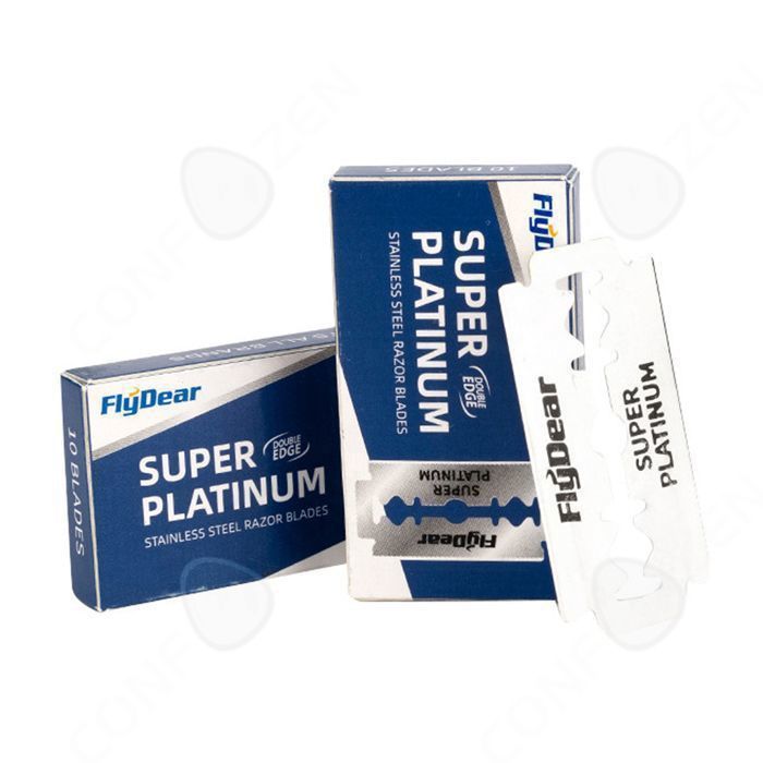 C Lames de rasoir 4.3x2.2x0.01cm 100 pcs acier inoxydable double face ...