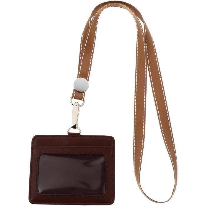 Lanière ID Carte Nom Porte- Badge Lanière avec Pivotant Fermoir ( Brun ...