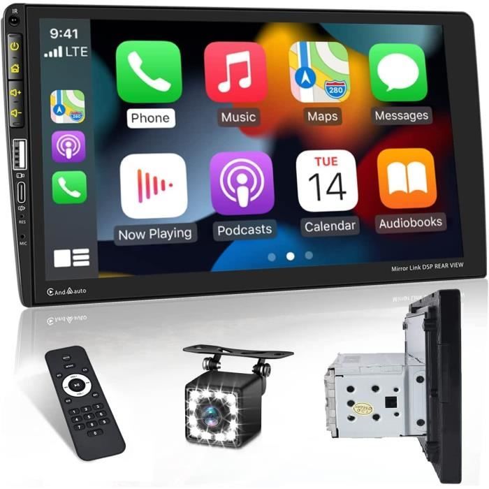 Autoradio Carplay 1 Din An oid Auto 9 Pouces Écran Tactile HD Pouces ...