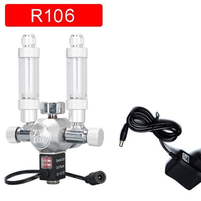 Aquarium,ZRDR DIYaquarium-régulateur de CO2,kit d'électrovanne de compteur de bulles à - R106 ...