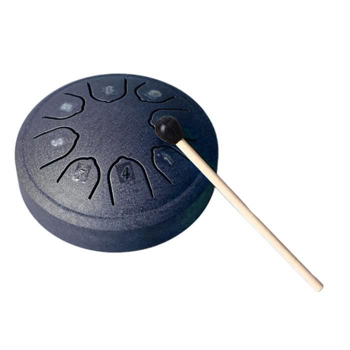 Dilwe Tongue Drum 4.5'' 8 Notes en C Acier Carbone Mini pour Enfant et ...