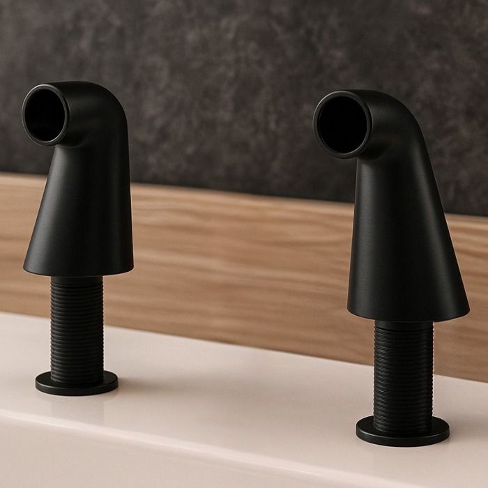 Colonnettes Raccord Bain-douche - Noir - Essebagno - Cdiscount Bricolage