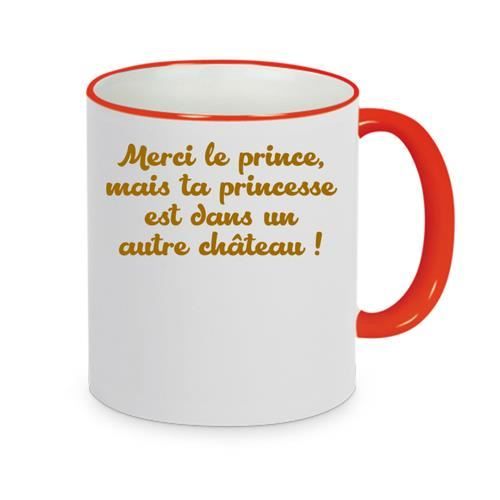 Mug - Céramique - Rouge LMK MERCI LE PRINCE - Cdiscount Maison