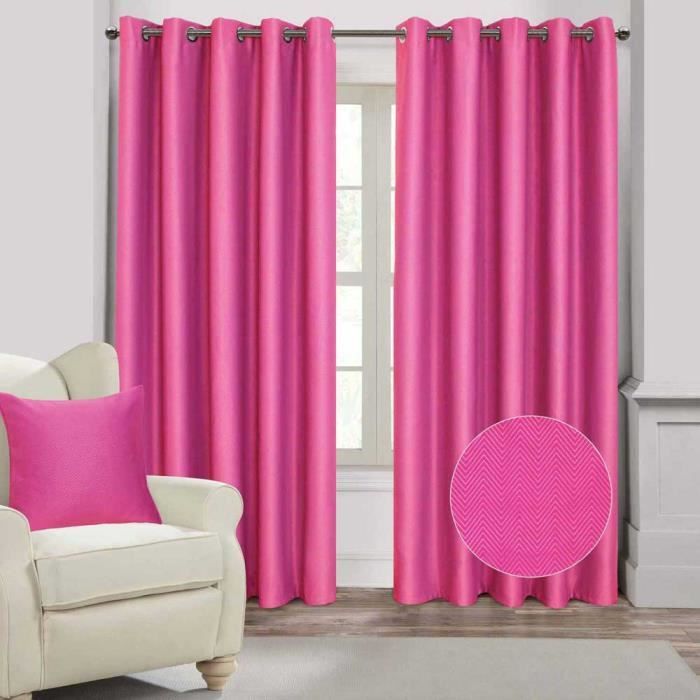 Rideaux à oeillets Occultant Motif Chevron Isolation thermique et ...