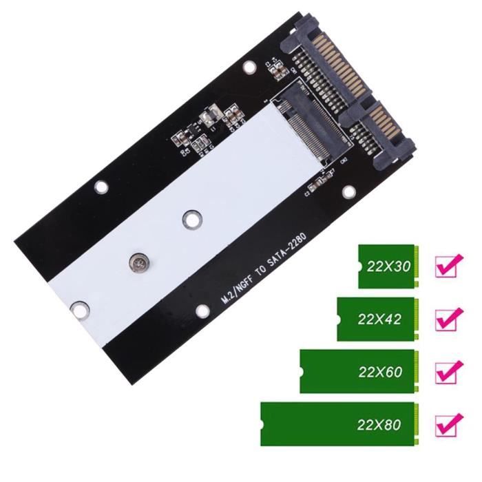 Prise en charge des cartes SSD SSD M.2 NGFF vers SATA III 2230-2242 ...