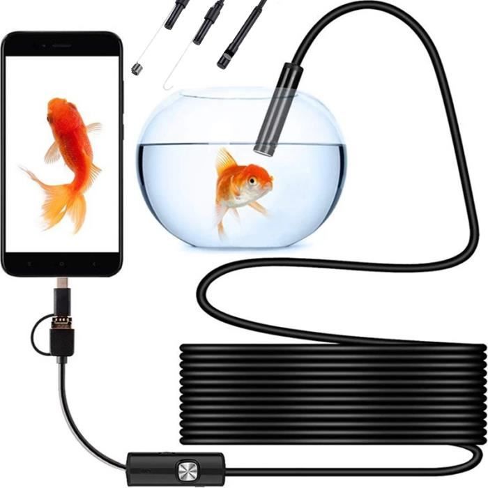 Retoo Caméra endoscope HD étanche avec IP67 et 6 LED, endoscope ...