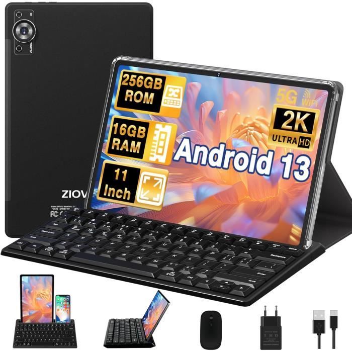 Tablette 11 Pouces Android 13 Tablette,16Go Ram+256Go Rom-Tf 1To, 2K Écran Tablette Octa-Core 2 ...