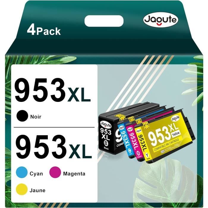 953Xl 953-Xl Pack De 4 Cartouches D'Encre Remplacement Compatible Pour ...