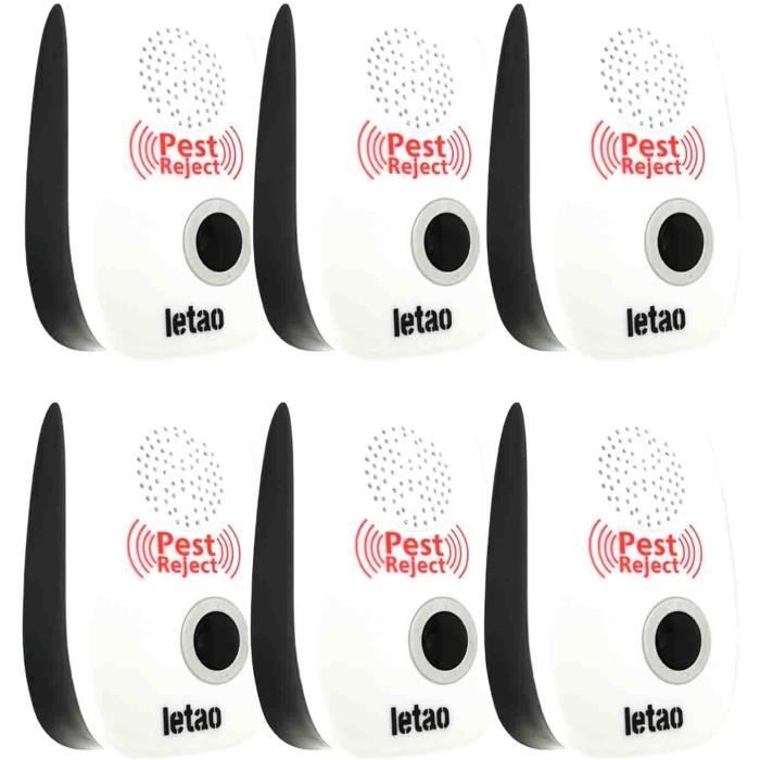 LETAO Répulsifs à ultrasons Anti Moustique(piege repulsif rongeurs), Mouche,Fourmis, Araignées ...