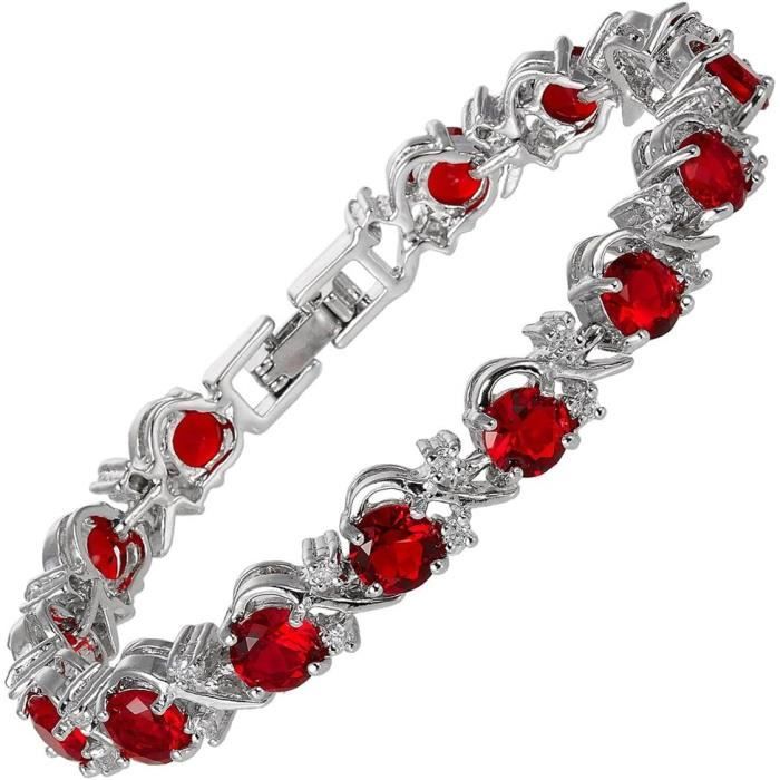 RIZILIA Forme Rond Pierre De Naissance CZ [Multicolore] 18K Plaqué Or ...