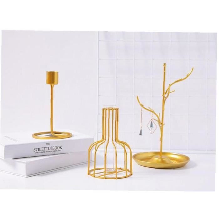 Golden Metal frame vase Cadre Métal nordique Bouteille hydroponique ...