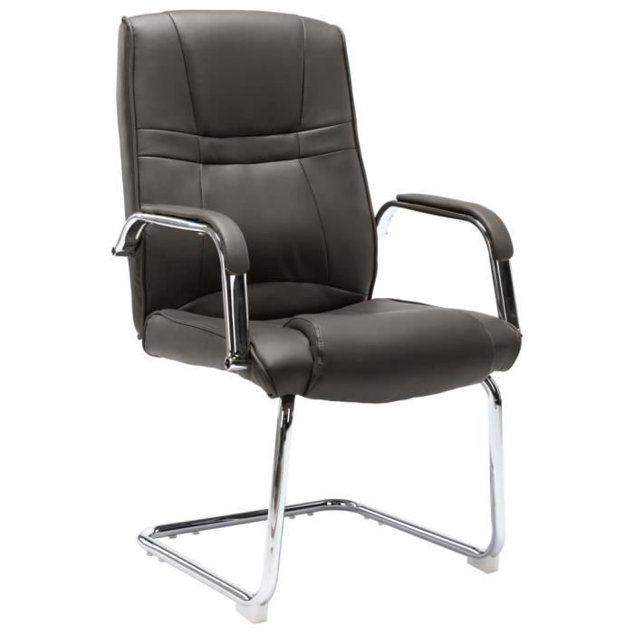 YUMA Chaise de bureau cantilever Gris Similicuir PROPOSER2 - Cdiscount ...