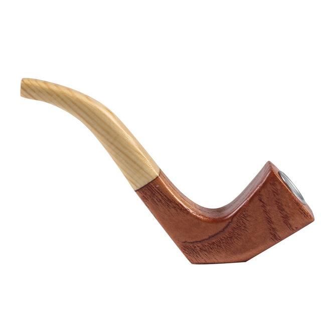PIPE,--Tuyau de fumée en bois massif, 1 pièce, conception de faucille ...