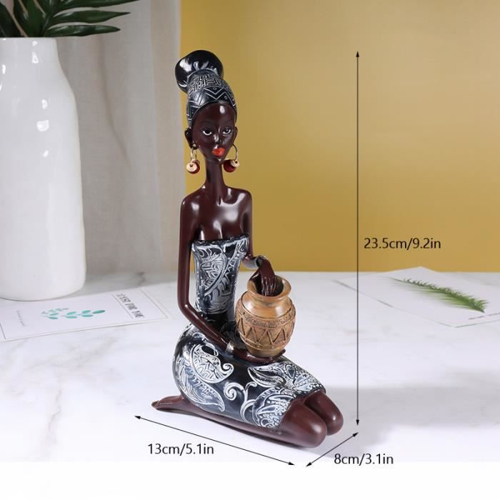 STATUETTE,D--Statue de musicien en résine africaine, figurine'art ...