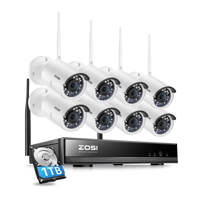 ZOSI H.265+ Kit Caméra de surveillance sans fil Extérieur 8CH 1080P 1TB ... ZOSI H.265+ Kit Caméra de surveillance sans fil Extérieur 8CH 1080P 1TB ...