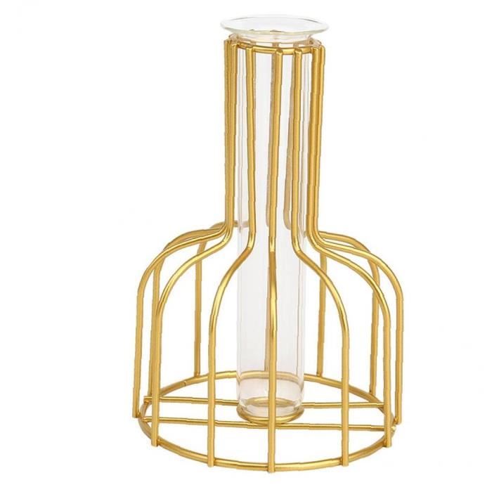 Golden Metal frame vase Cadre Métal nordique Bouteille hydroponique ...