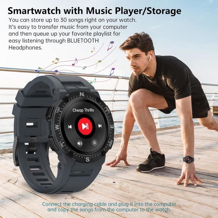 Montre Connectée Pour Hommes Smartwatch Sports1.3 Passer Et Recevoir ...