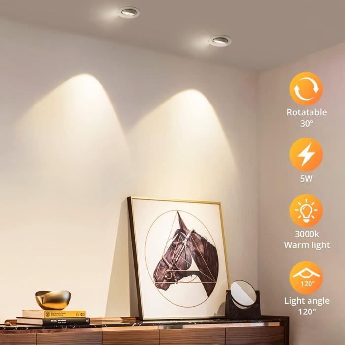 Spot Led Encastrable Dimmable Et Orientable Extra Plat Spots Led 5w
