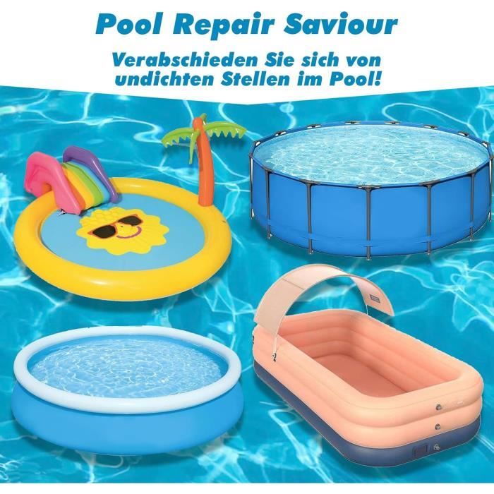 PUWOWYE Kit Reparation Piscine, Reparation Liner Piscine 10 cm x 200 cm ...