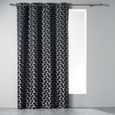 Rideau a oeillets 140 x 260 cm jacquard isometric Noir - Cdiscount Maison