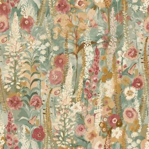 Papier peint floral terracotta - Cdiscount