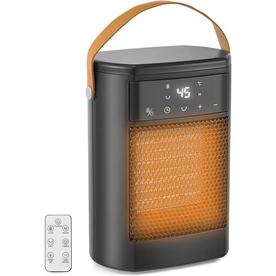 Chauffage d'appoint 1500W 70° Oscillation Chauffage Electrique ...