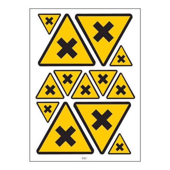 Planche format A4 de stickers danger nocif et irritant - Cdiscount ...