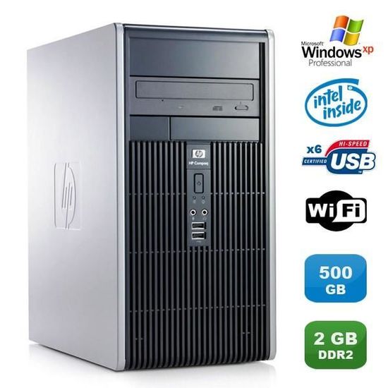 PC HP COMPAQ DC5700 MT Pentium D E2160 1.8Ghz 2Go DDR2 500Go WIFI Win ...