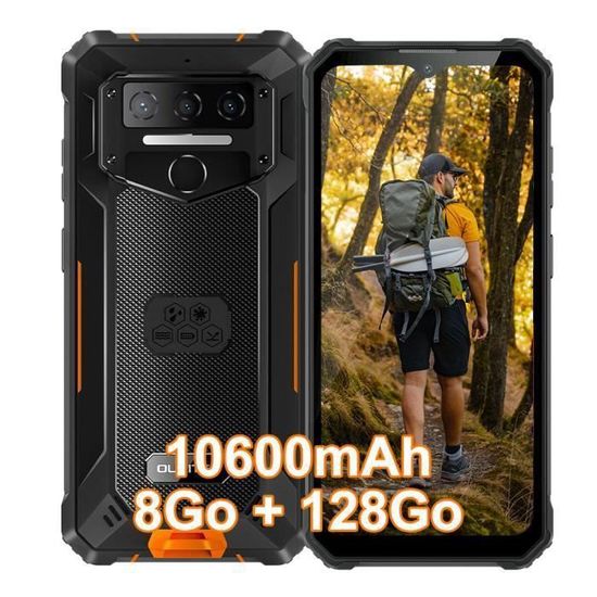 OUKITEL WP23 Pro Smartphone Robuste 16Go (8+8) RAM/ 128Go ROM, 6,52'' HD+ 10600mAh 13MP IP68 ...