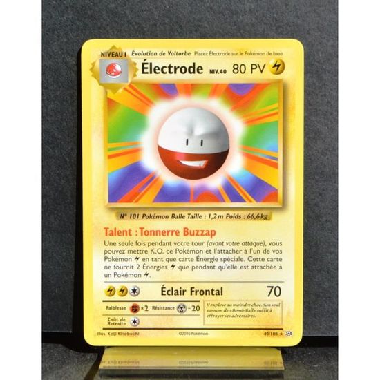 Carte Pokémon 40-108 Electrode Niv.40 80 PV XY - Évolutions NEUF FR ... Carte Pokémon 40-108 Electrode Niv.40 80 PV XY - Évolutions NEUF FR ...
