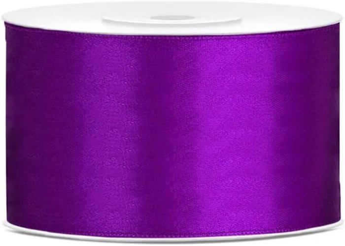 Ruban de satin violet - 25 m - Largeur : 50 mm - Violet - Décoration de ...