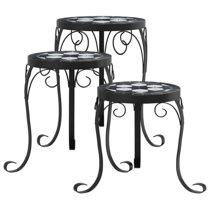 Supports pour plantes - Non spécifié - Lot de 3 - Céramique noire ...