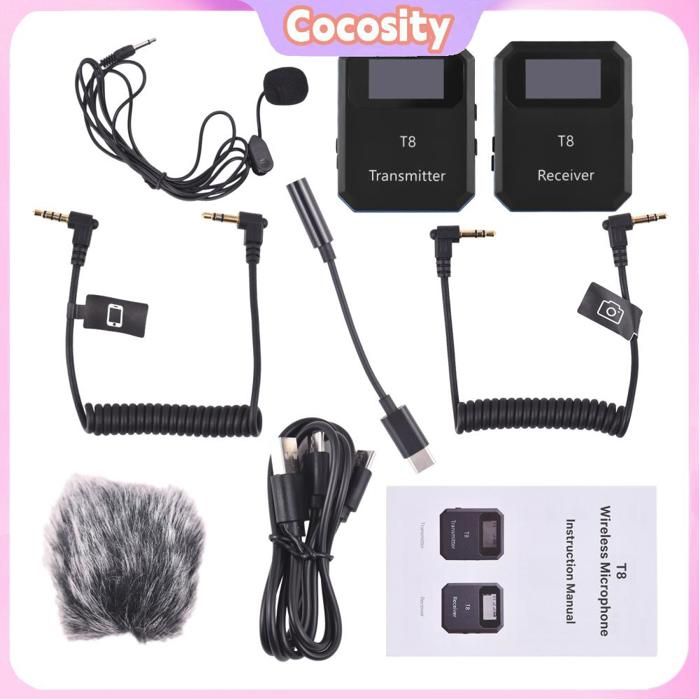 Cocosity mini microphone 2,4g Système de microphone sans fil Lavalier ...