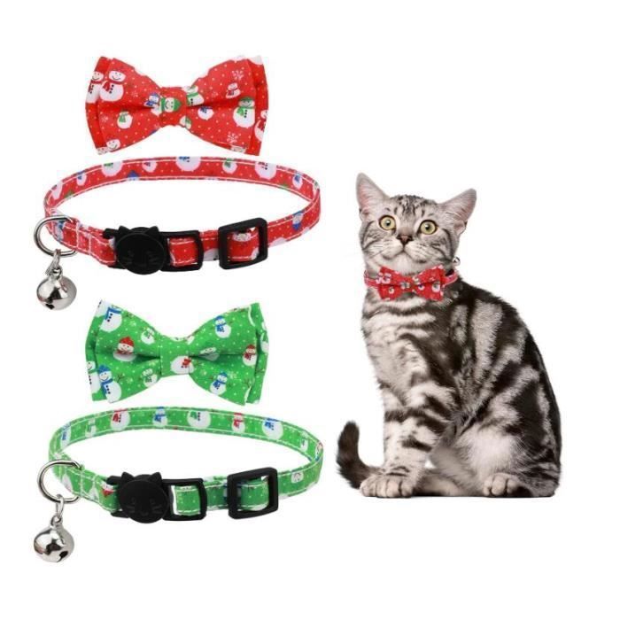 Collier de chat - Non spcifi - Nol - 2 colliers - Nud papillon amovible ...