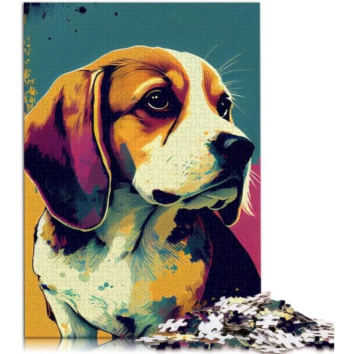 Puzzles 1000 Pièces Pour Adultes Puzzle Beagle Pop Art Chien Puzzles En ...